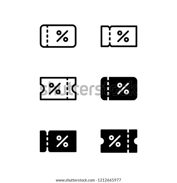 Coupon Icon Logo Vector Symbol Discount Stock Vector (Royalty Free ...