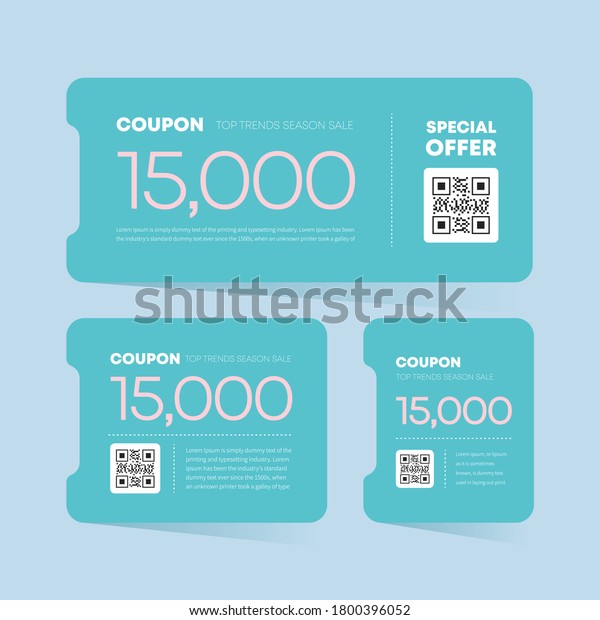 Coupon Ticket Card Design Element Template Stock Vector (Royalty Free ...
