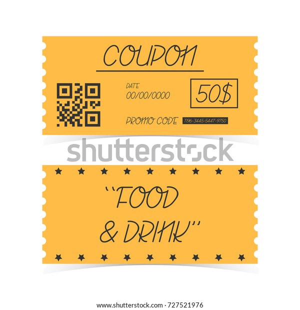 Coupon Ticket Card Element Template Design Stock Vector (Royalty Free ...