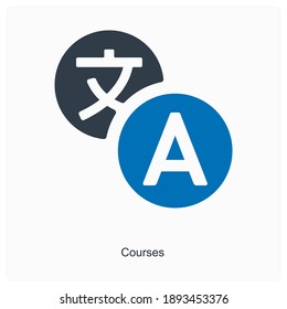 Courses Curriculum Icon Concept Stock Vector (Royalty Free) 1893453376 ...