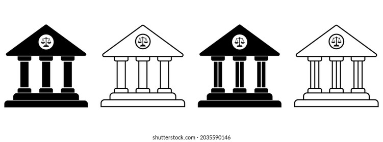 Court Building Icon Court Building Vector Stock Vector (Royalty Free ...
