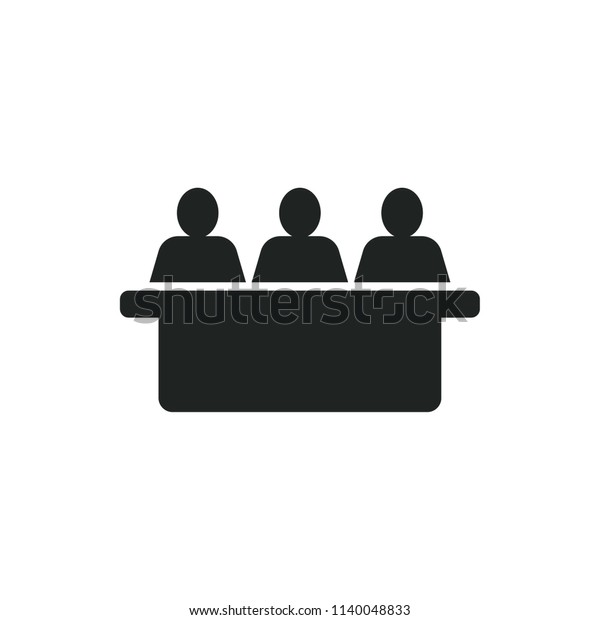 Court Hearing Vector Icon Stock Vector (Royalty Free) 1140048833