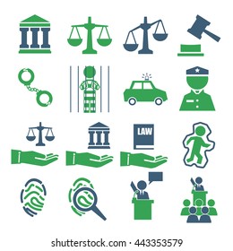 Court Icon Set Stock Vector (Royalty Free) 443353579 | Shutterstock