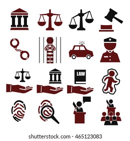 Court Icon Set Stock Vector (Royalty Free) 465123083 | Shutterstock