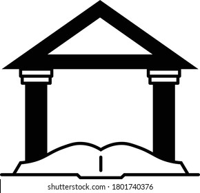 Courthouse Building Concept Magistrate Office Vector Stock Vector ...