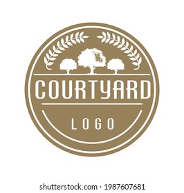 Courtyard Logo Design Illustration Vector Eps Stock Vector (Royalty ...