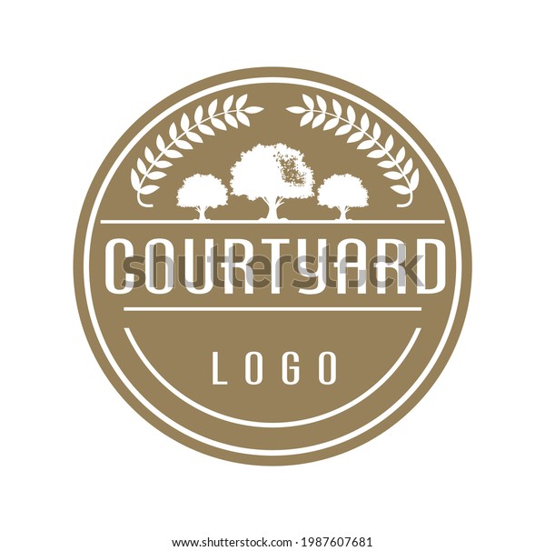 Courtyard Logo Design Illustration Vector Eps Stock Vector (Royalty ...