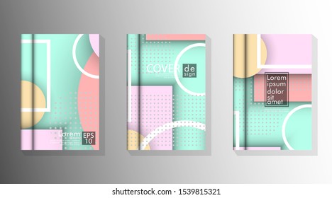 Cover Background Book Collection Form Overlapping Stock Vector (Royalty ...