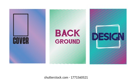 Cover Background Design Set Three Backgrounds Stock Vector (Royalty ...