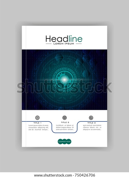 Cover Book Report Design A4 Size Stock Vector (Royalty Free) 750426706 ...