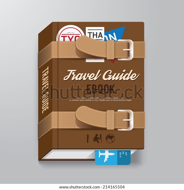 Cover Book Travel Guide Design Luggage Stock Vector (Royalty Free ...