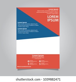 Red Blue Cover Template Polygonal Background Stock Vector (Royalty Free ...