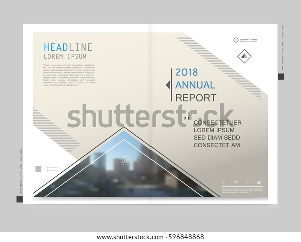 Cover Design Annual Reportvector Template Brochures: เวกเตอร์สต็อก ...
