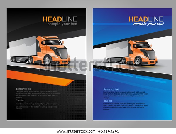 Cover Design Brochure Logistic Theme Cover Stock Vector (Royalty Free ...