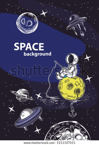 Cover Design Brochure On Astronomy Sample Stock Vector (Royalty Free ...