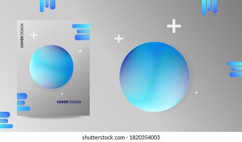 Cover Design Circle Shape Grey Background Stock Vector (Royalty Free ...