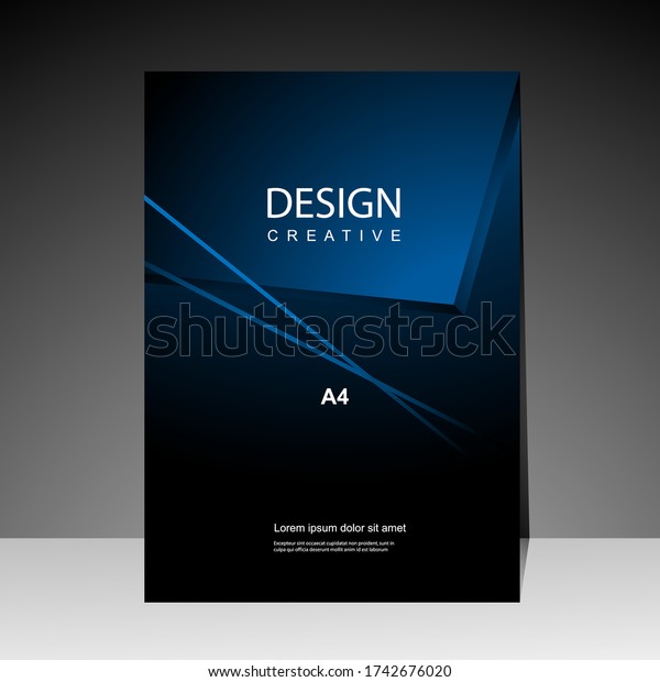Cover Design Modern Blue Background Cover Stock Vector (Royalty Free ...