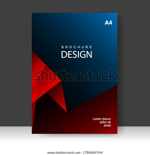 Cover Design Modern Blue Red Background Stock Vector (Royalty Free ...