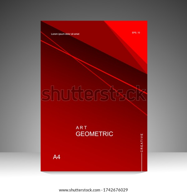Cover Design Modern Red Background Cover Stock Vector (Royalty Free ...