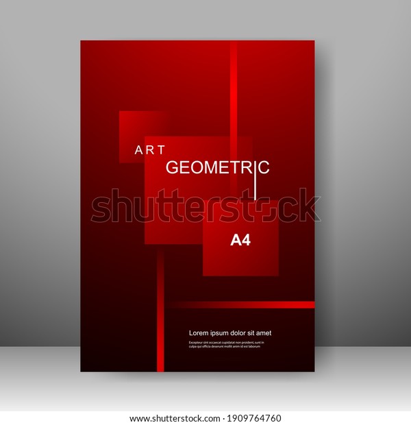 Cover Design Modern Red Background Cover Stock Vector (Royalty Free ...