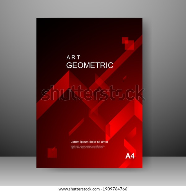 Cover Design Modern Red Background Cover Stock Vector (Royalty Free ...