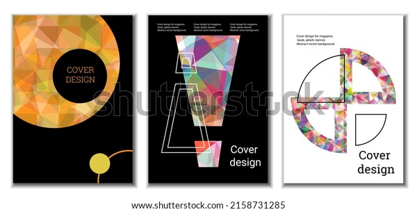 Cover Design Set 3 Covers Imitation Stock Vector (Royalty Free ...