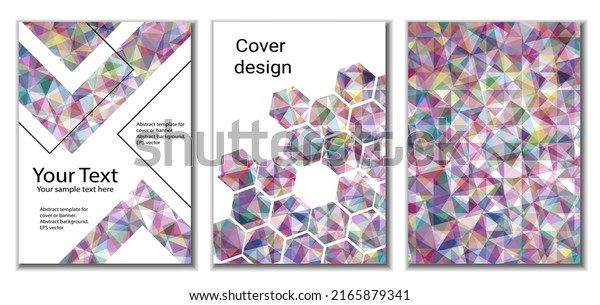 Cover Design Set 3 Covers Imitation Stock Vector (Royalty Free ...