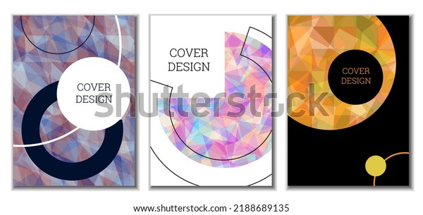 Cover Design Set 3 Covers Imitation Stock Vector (Royalty Free ...