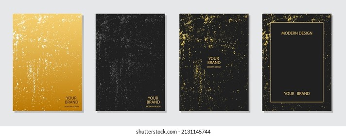 Cover Design Set Black Backgrounds Frame Stock Vector (Royalty Free ...