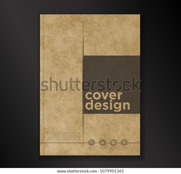 Cover Design Template Brown Paper Effect Stock Vector (Royalty Free ...