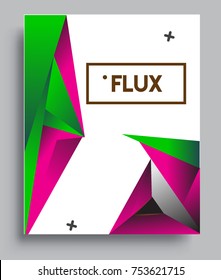Cover Design Template Geometric Object Arrangement Stock Vector ...