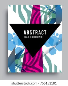 Cover Design Template Geometric Object Arrangement Stock Vector ...