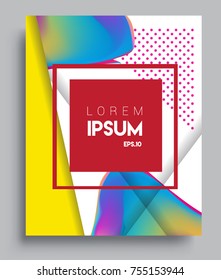 Cover Design Template Geometric Object Arrangement Stock Vector ...