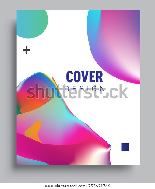 Cover Design Template Liquid Color Arrangement Stock Vector (Royalty ...