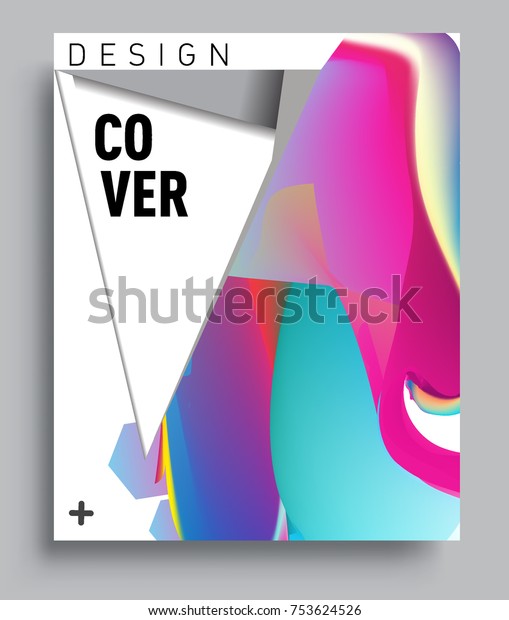 Cover Design Template Liquid Color Arrangement Stock Vector (Royalty ...