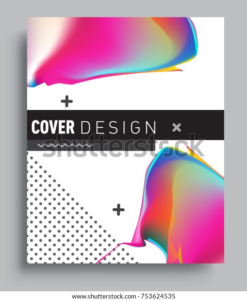 Cover Design Template Liquid Color Arrangement Stock Vector (Royalty ...