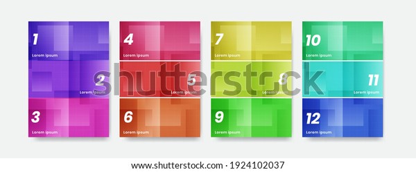 Cover Design Template Set Colorful Color Stock Vector (Royalty Free ...