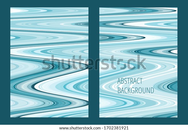 Cover Design Template Set Turquoise Creative Stock Vector (Royalty Free ...