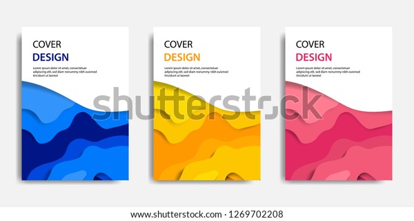 Cover Design Template Vector Illustration Paper Stock Vector (Royalty ...