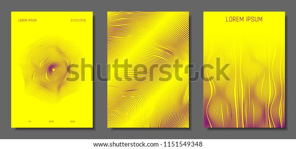 Cover Design Templates Set Distortion Effect Stock Vector (Royalty Free ...
