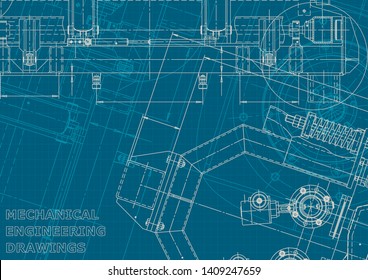 Cover Flyer Banner Background Engineering Drawing Stock Vector (Royalty ...