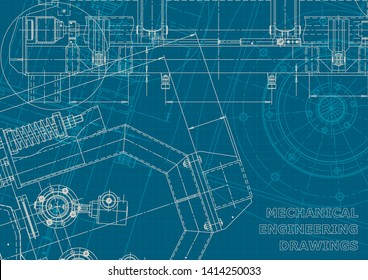 Cover Flyer Banner Background Engineering Drawing Stock Vector (Royalty ...