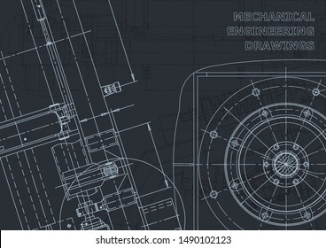 Cover Flyer Banner Background Engineering Drawing Stock Vector (Royalty ...