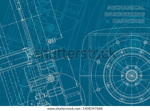 Cover Flyer Banner Background Engineering Drawing Stock Vector (Royalty ...