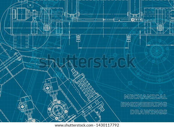 Cover Flyer Banner Background Engineering Drawing Stock Vector (Royalty ...