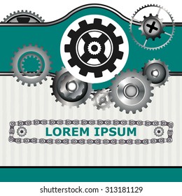 Cover Gears Chain Vector Illustration Stock Vector (Royalty Free ...