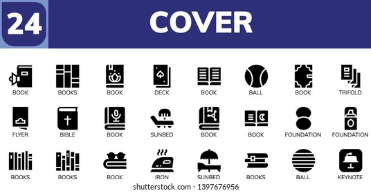 Cover Icon Set 24 Filled Cover Stock Vector (Royalty Free) 1397676956 ...
