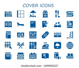 Cover Icon Set 30 Filled Cover Stock Vector (Royalty Free) 1290902527 ...