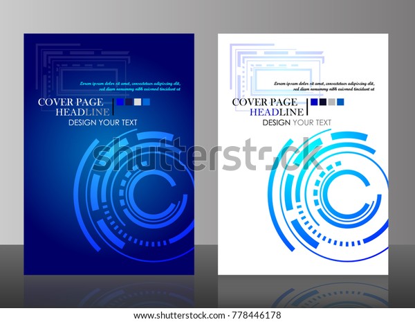 Cover Page Brochure Future Digital Age Stock Vector (Royalty Free ...