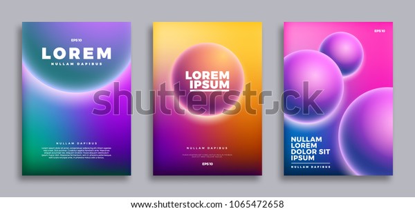 Cover Page Design Creative Gradients Background 스톡 벡터(로열티 프리) 1065472658